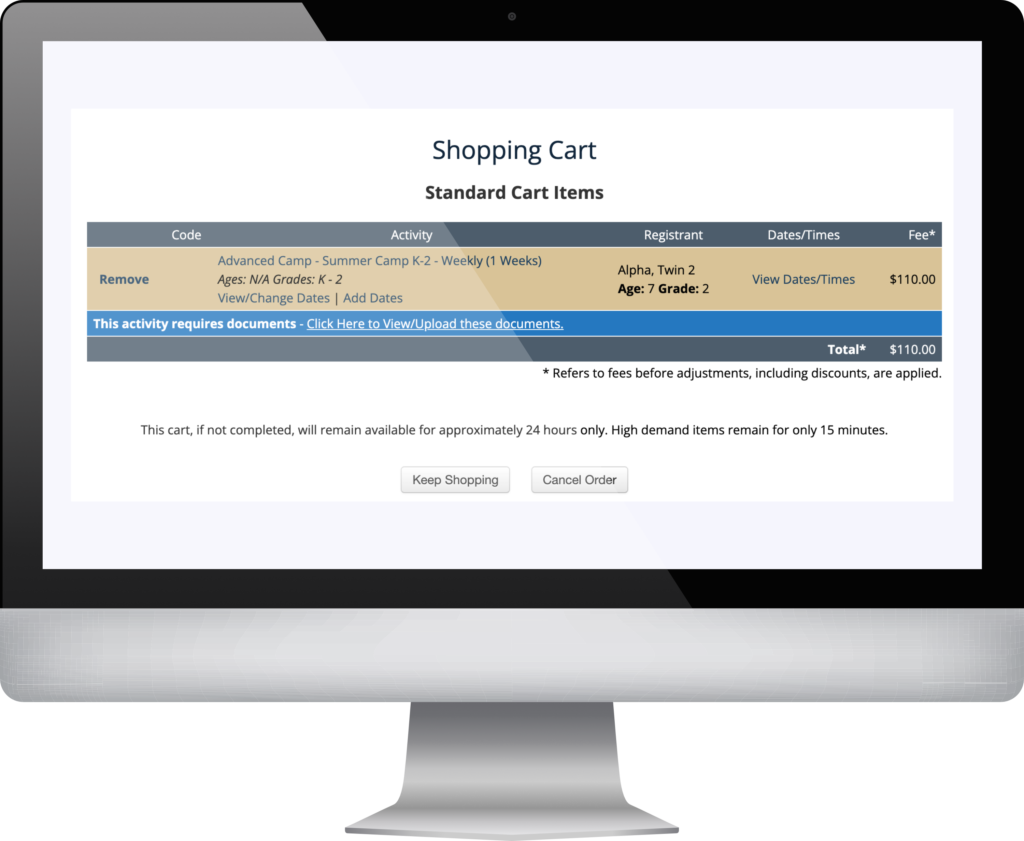 MyRec.com Recreation Software » Features