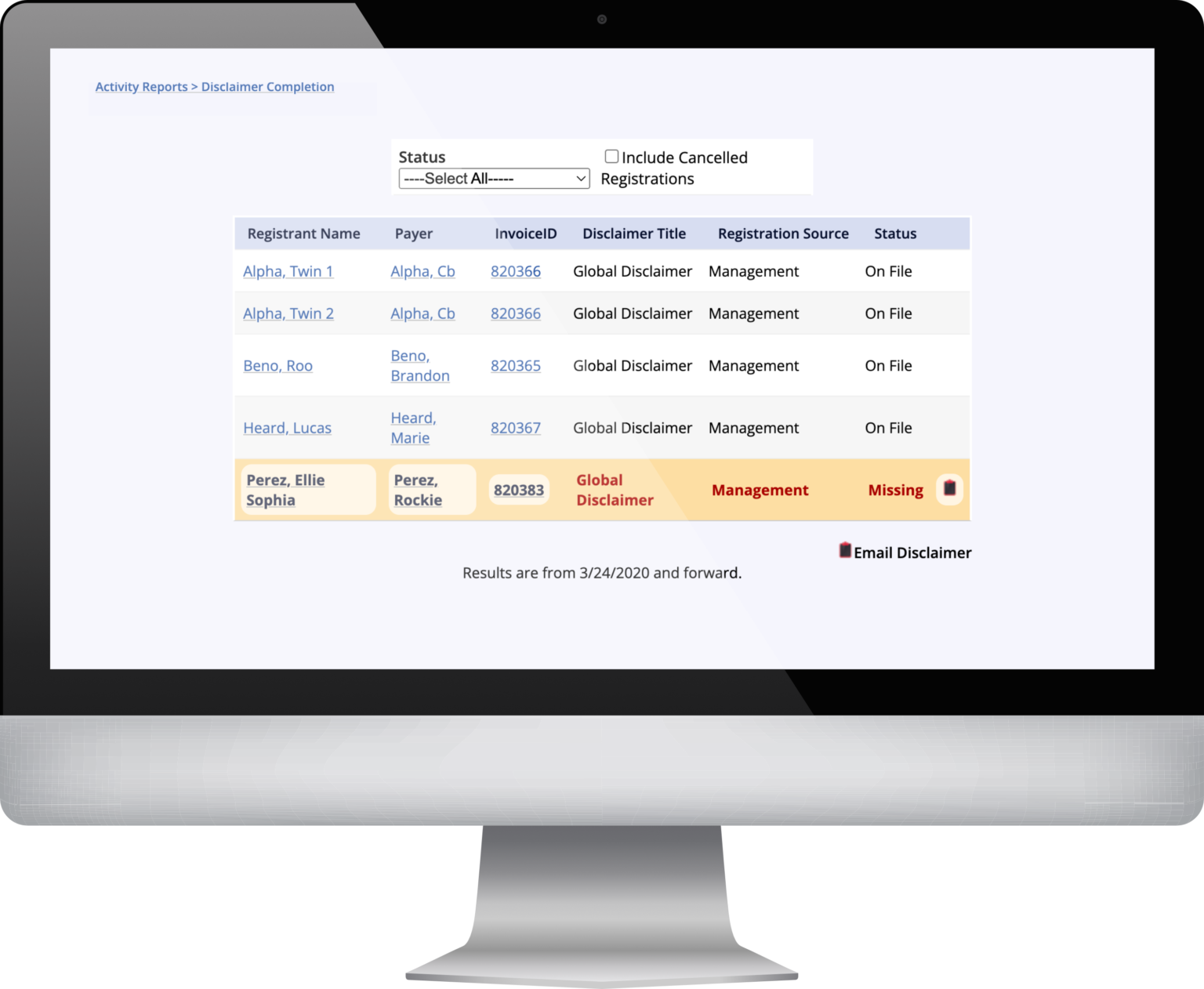 MyRec.com Recreation Software » Features