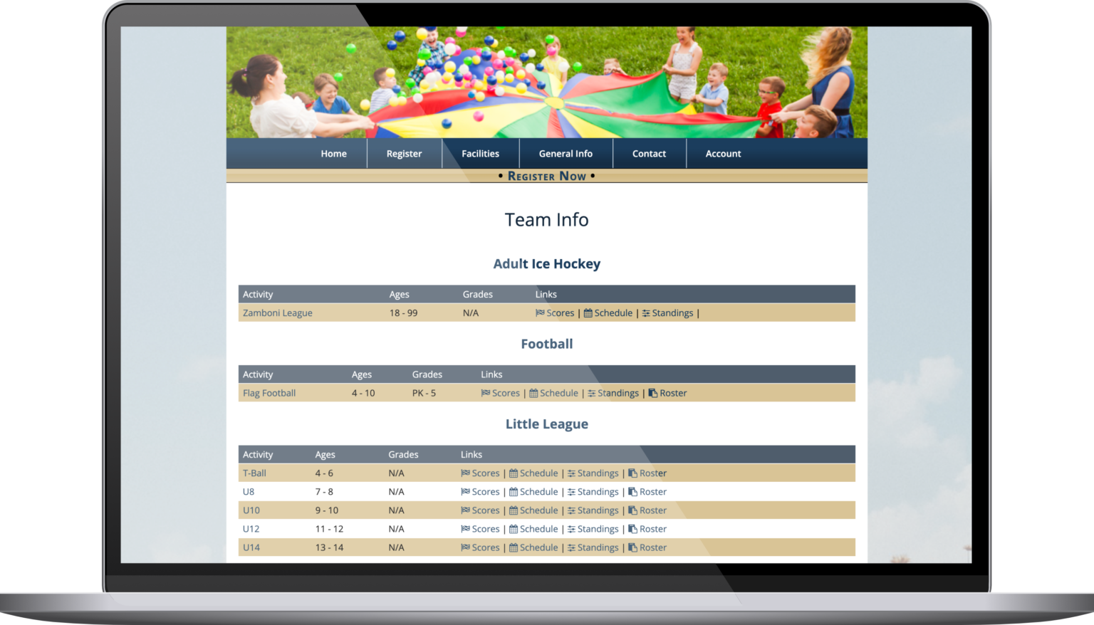 MyRec.com Recreation Software » Features