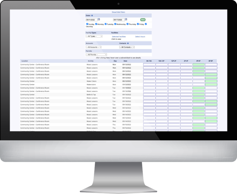 MyRec.com Recreation Software » Features